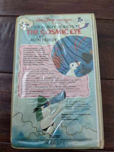 Faith Hubley - The Cosmic Eye VHS Animated VERY RARE - Walt Disney Big ...