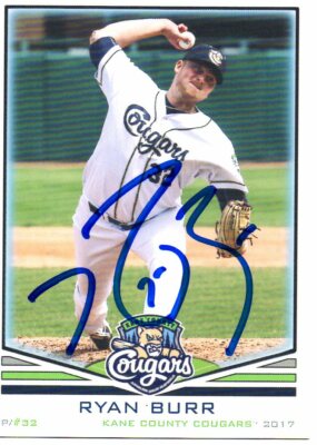 Ryan Burr 2017 Kane County Cougars Signed Card | eBay