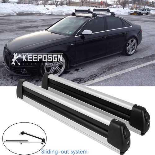 For Audi A3 A4 A5 A6 S4 S5 S6 31.7'' Ski Snowboard Racks Mount Roof Top ...