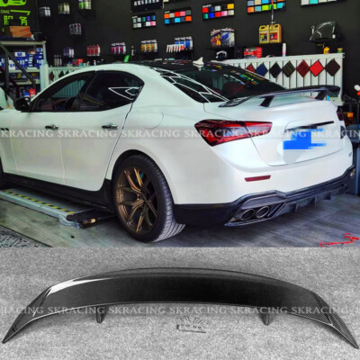 Carbon Fiber Rear Spoiler Trunk Wing Lip Fit For Maserati Ghibli Sedan ...
