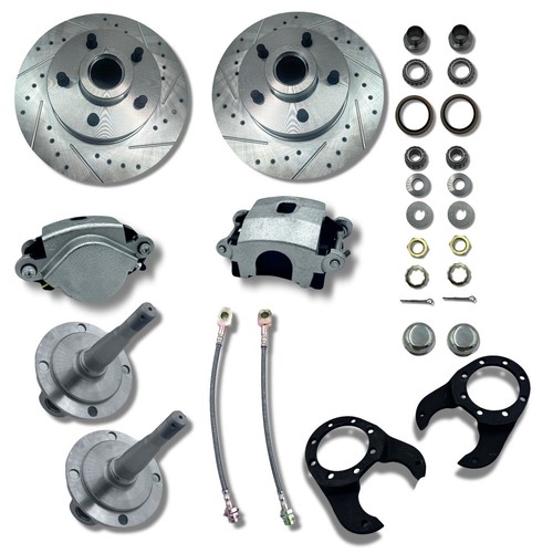 28-48 Ford I-Beam Front Axle Disc Brake Conversion w/ Kingpin Spindle ...