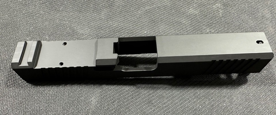 Slide for Glock 19 Gen3 RMR Cut,Front and Rear Angled Serration-BLACK w ...