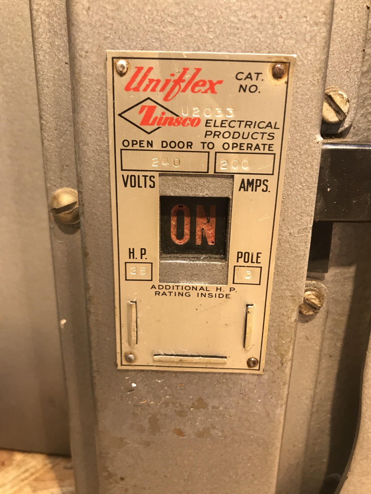 Zinsco Uniflex U2033 3 Pole 200amp for sale online | eBay
