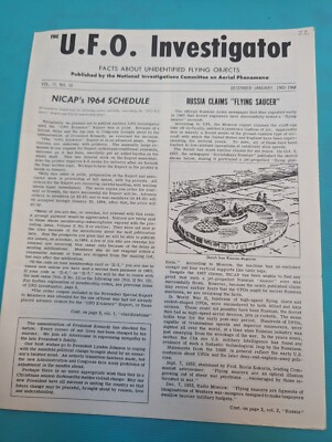 The UFO Investigator December-January 1964 Vol. 2 No. 10 NICAP's 1964 ...
