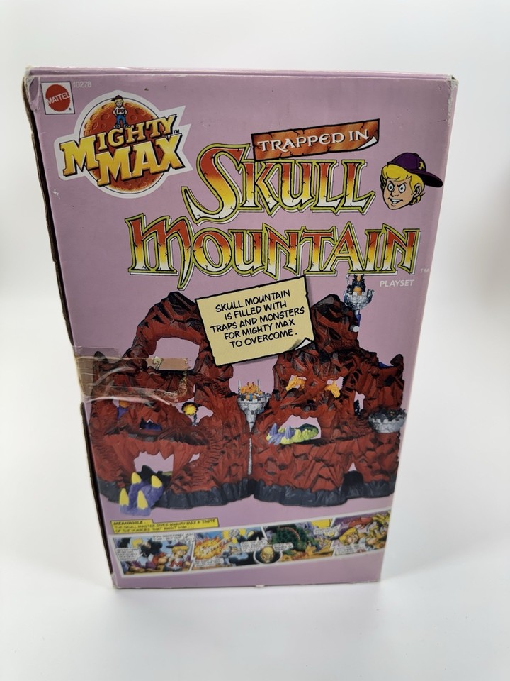 Vintage 1992 Mattel Bluebird Toys Mighty Max SKULL MOUNTAIN Playset In ...