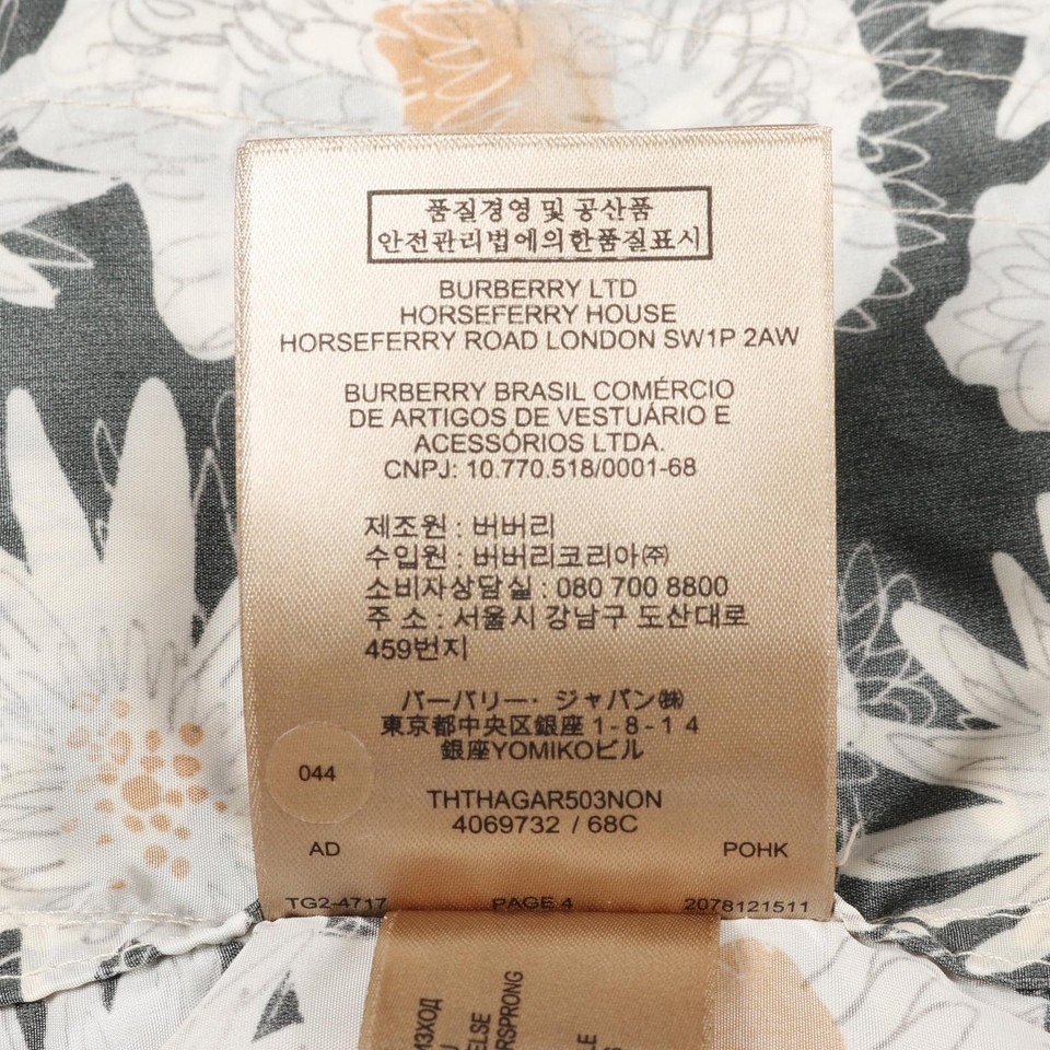Burberry Black Nylon Daisy Print Zip-Up Parka S/46 Outerwear | eBay