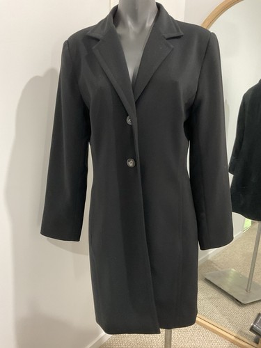 Events Women's Long Black Jacket Coat Blazer Size 12 Condition | eBay ...