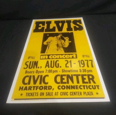 VERY RARE ELVIS PRESLEY Original Concert Poster 1977 5 Days After His ...