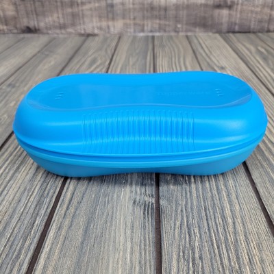 Tupperware Breakfast Maker Microwave Egg/Omelet Cooker Blue w/Inserts ...