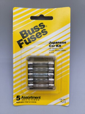 5 Pack Cooper Bussmann Fuses KJ-5 Japanese Car Kit Fuse Assortment | eBay