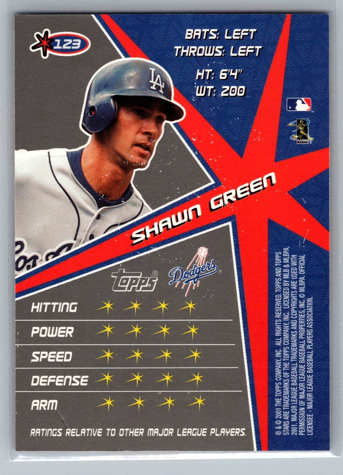 2001 Topps Stars Baseball Card #123 Shawn Green | eBay