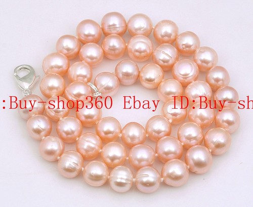 Natural Pink 8-9mm Round Shape Cultured Freshwater Pearl Necklace 18 ...