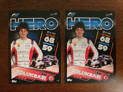 2022 F1 Topps Turbo Attax Cem Bolukbasi F2 Hero #119 (2) | eBay