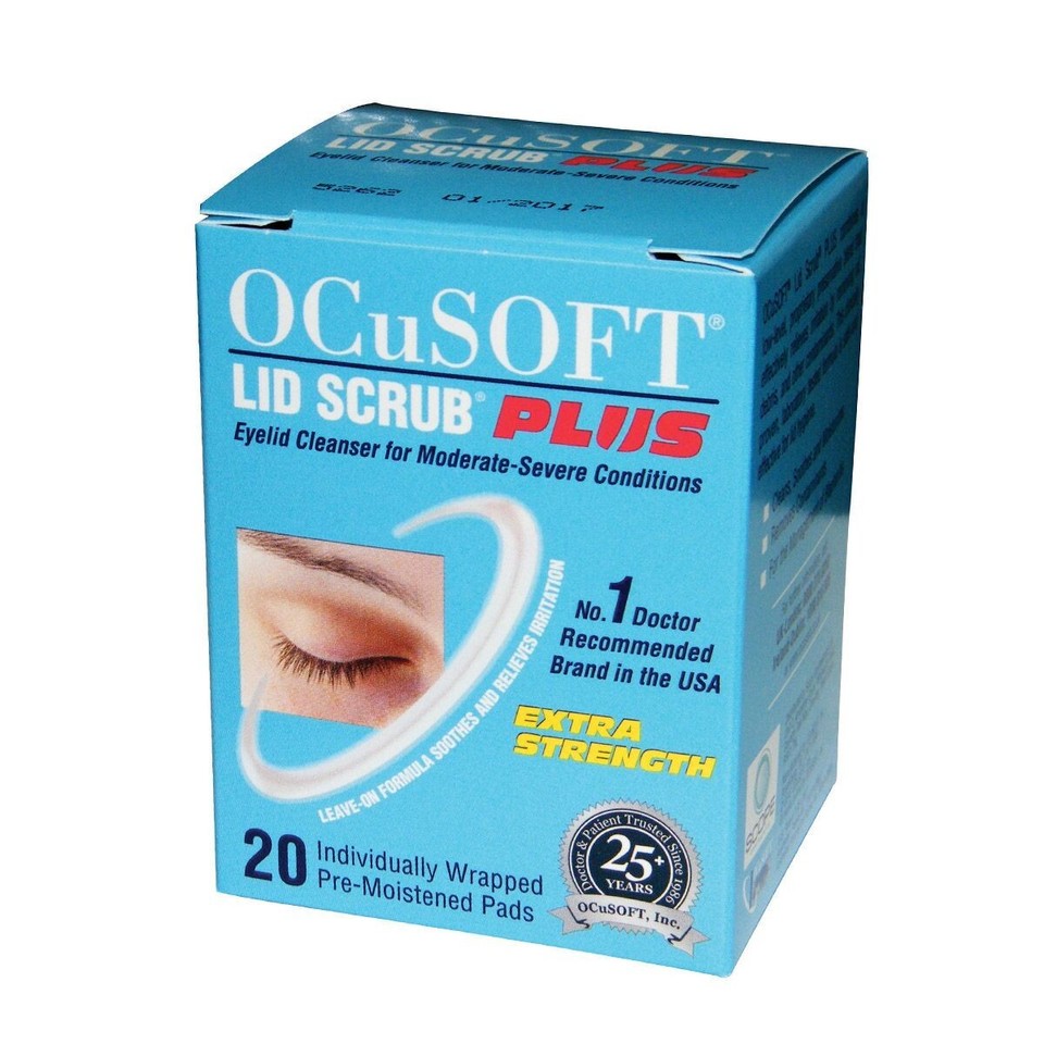 20 OCuSOFT Lid Scrub Plus Wipes for Eyes, Cleansing, Moisturizing, Dry ...