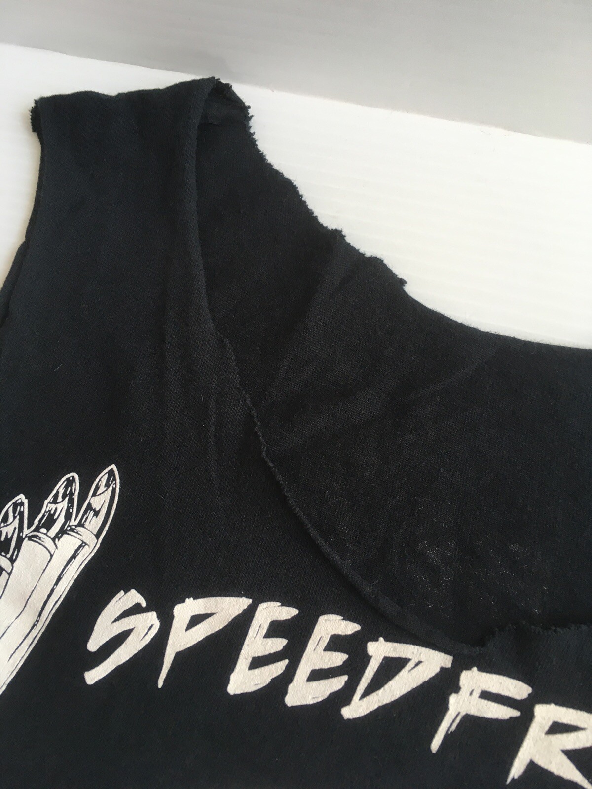 Speed freak cut off t-shirt black Going to Hell fast … - Gem