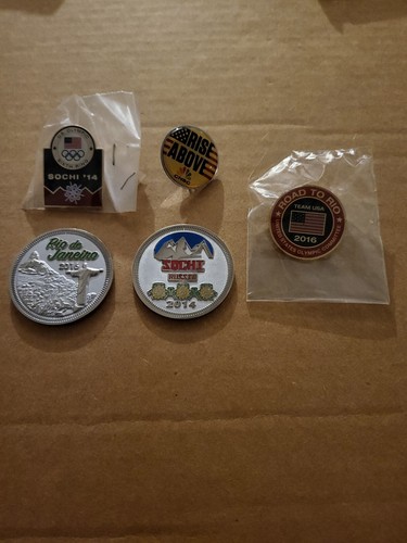 2 Olympic Coins 2014 2016 sochi Rio de Janeiro 3 pins lot | eBay