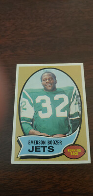 1970 Topps Emerson Boozer Rookie Football Card #128 New York Jets ...