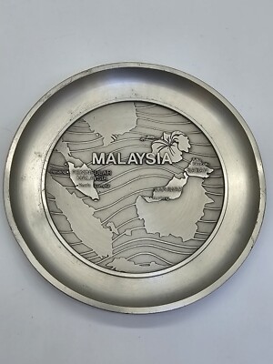 VINTAGE ROYAL SELANGOR PEWTER MALAYSIA MAP PLATE/COASTER | eBay