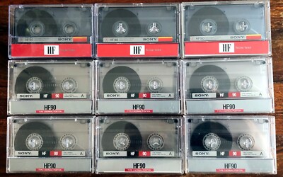NINE C90 Audio cassette Tapes (SONY HF C90) Please See Description ...