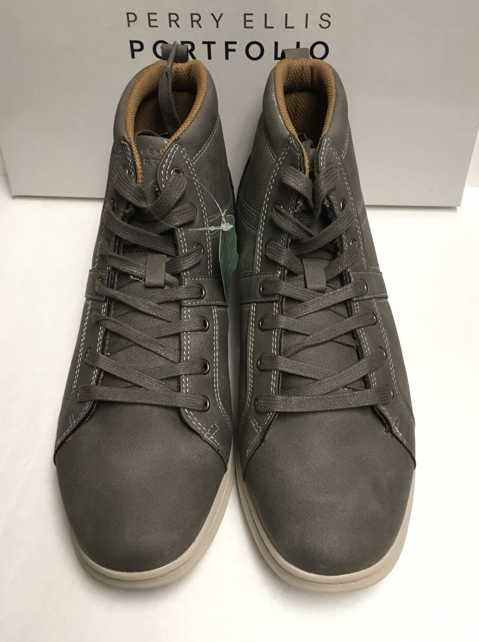 Perry Ellis Portfolio GREY (Style: Ranger) Lace up MEN Boots- NIB ...