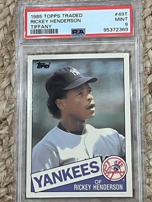 1985 TOPPS TRADED TIFFANY #49T RICKEY HENDERSON YANKEES HOF PSA 9 | eBay