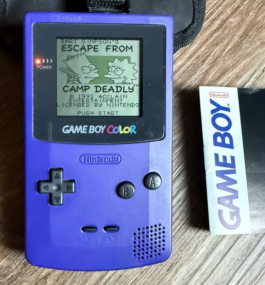 RARE Nintendo Game Boy Color Console CGB-001 Purple OEM Game, Case LOT ...