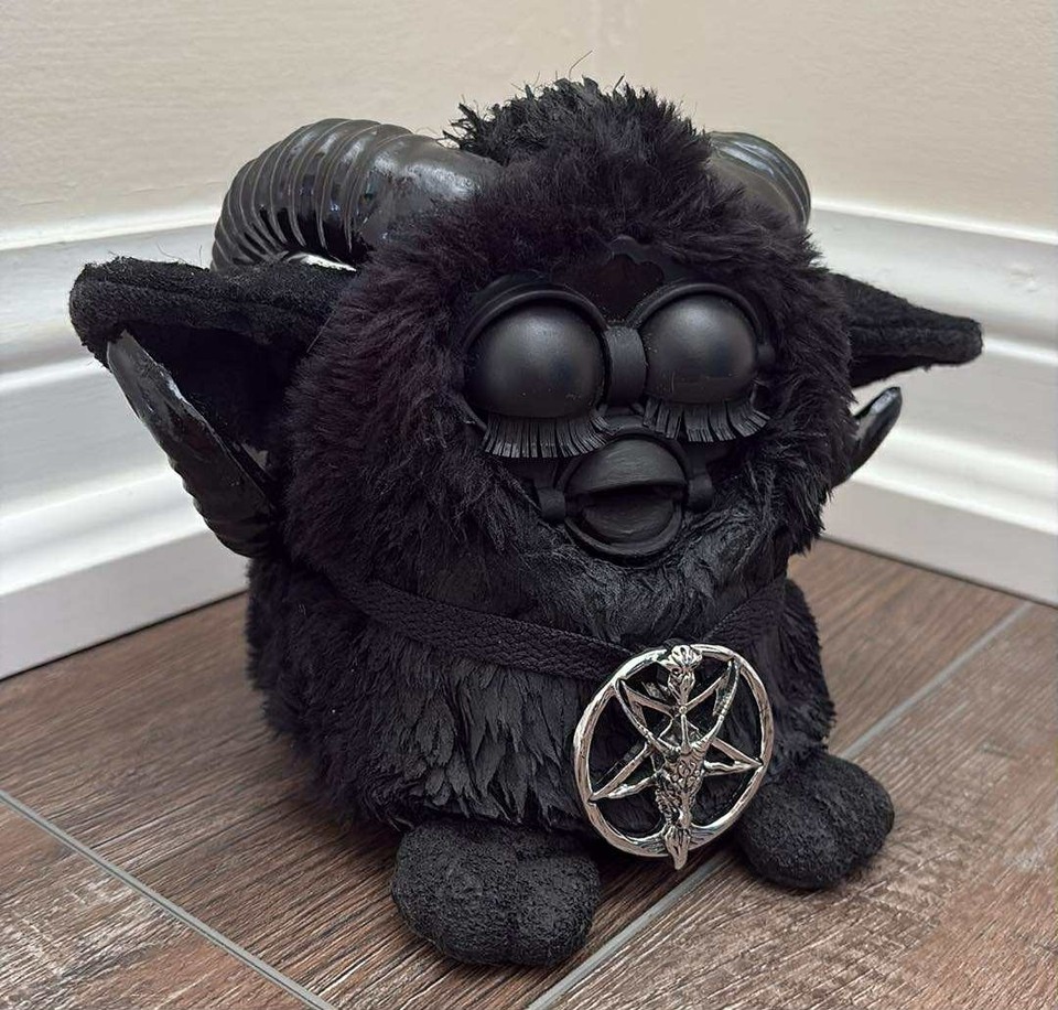 OOAK Furby The Dark Lord Gothic Satanic Goat Head Furby Non working art piece | eBay