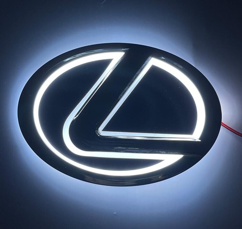 LEXUS LED 5D Emblem Logo 105mm*68.5mm (about 4.13 in*2.37 in) White ...