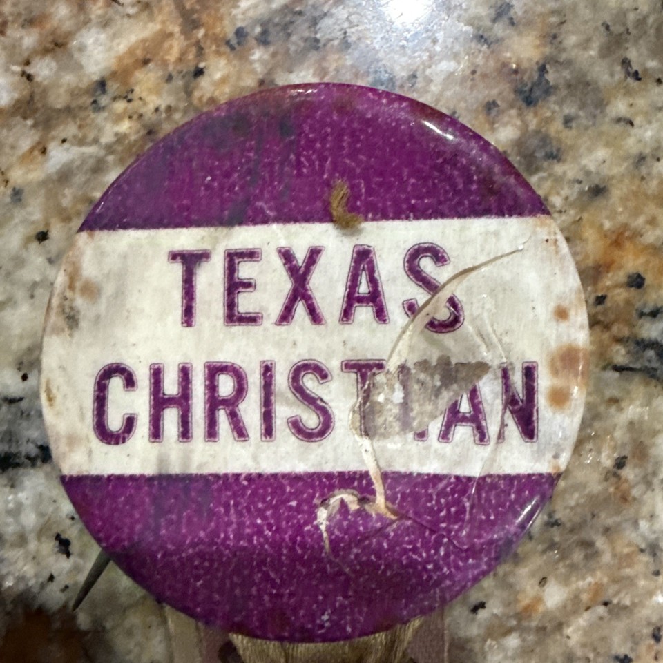 1970's Football Texas Christian Souvenir Stadium Charm Pin Button ...