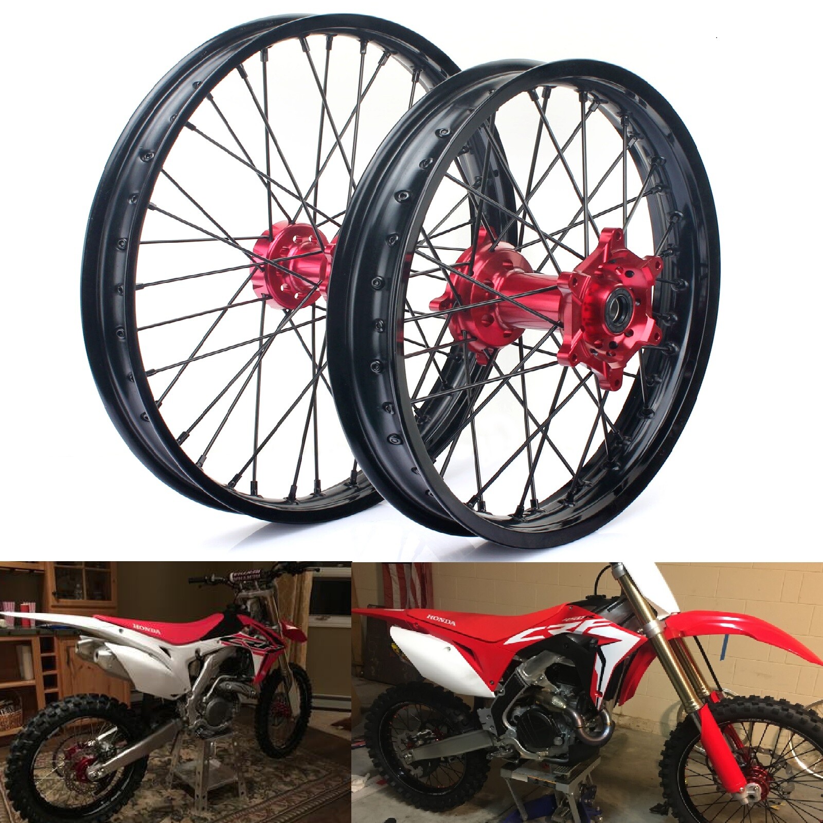 21" / 18" MX Wheel Set for Honda CR 125 CRF 250 450 CRF250R 04-13 ...