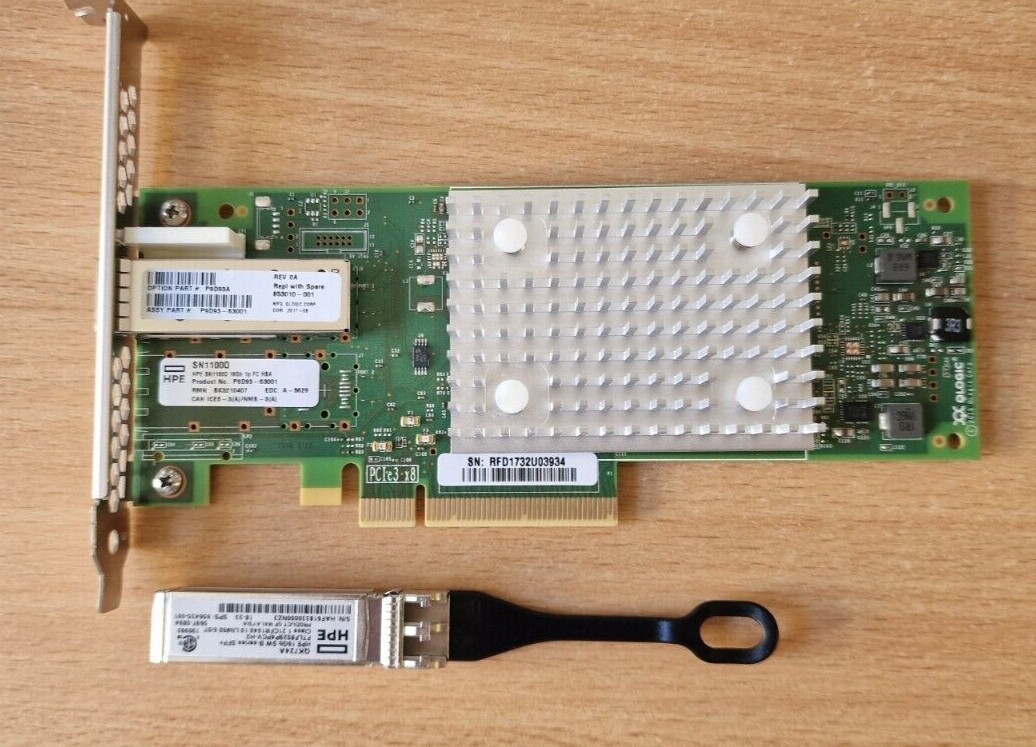 HPE SN1100Q Single Port 16Gb Fibre Channel Host Bus Adapter Low Profile ...