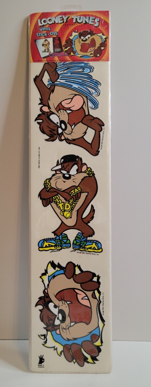 Chroma Graphics Taz Vinyl Stick Ons Looney Tunes 1992 Warner Bros | eBay