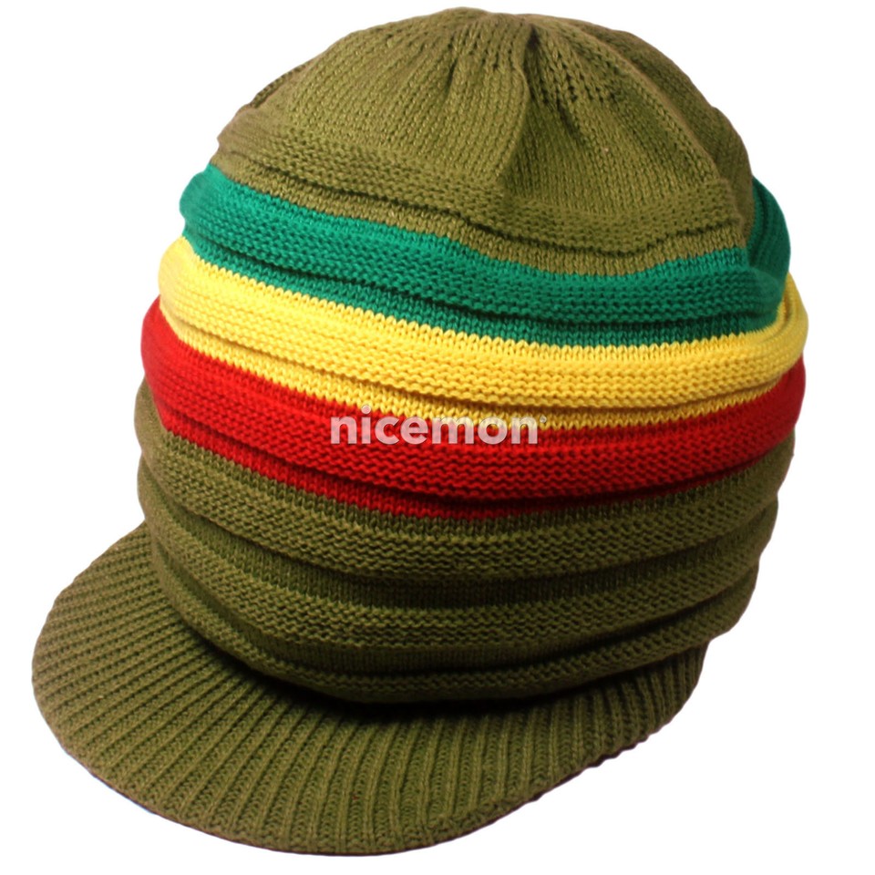 Jamaica Rasta Roots Africa Rastafari Marley Short Crown Hat Cap 100% ...
