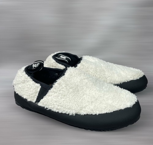 P448 Laby Teddy Fuzzy Loungewear Italy Slippers In White Women's 38 US ...