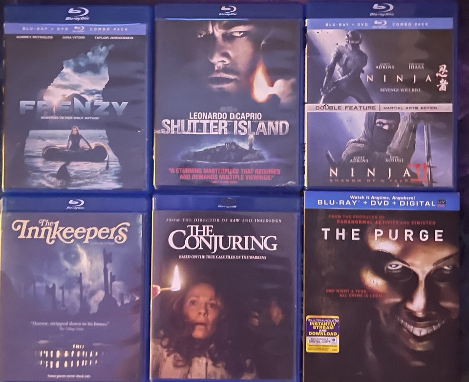 Scary Blue Ray Movies Lot Of 6. Including The Purge. Great Condition ...