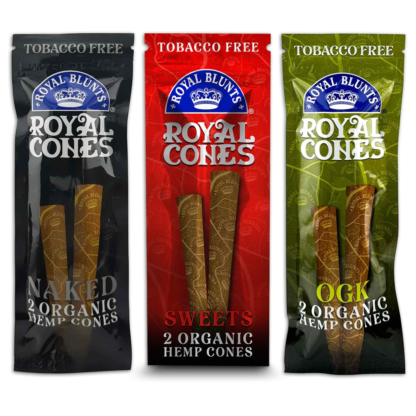 ROYAL CONES Organic Cones VARIETY PACK Pre-Rolled Cones - (3 Pouches ...