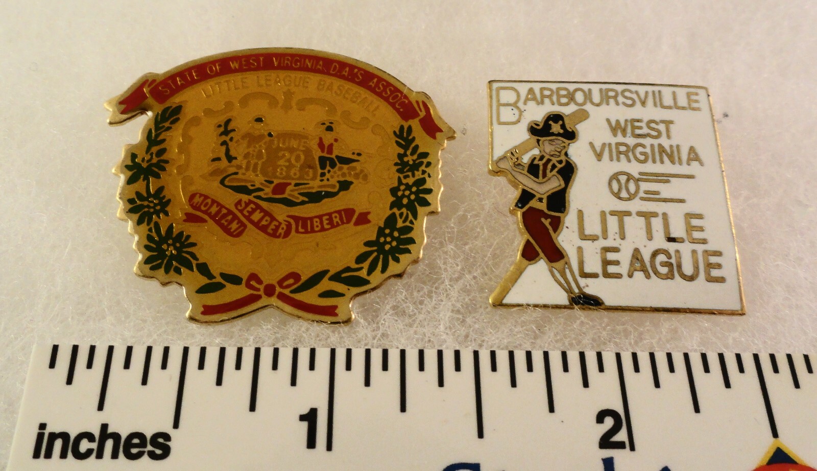2 Little League Baseball PINs - West Virginia Barboursville (cloissonne ...