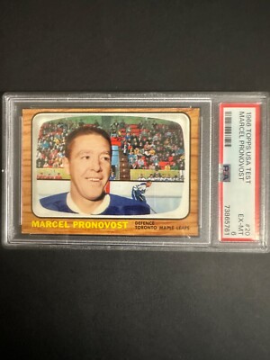 1966 Topps USA Test Marcel Pronovost #20 PSA 6 Toronto Maple Leafs NHL ...
