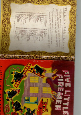 FIVE LITTLE FIREMEN : LITTLE GOLDEN BOOK - Sydney COLOURTONE SCROLL ...