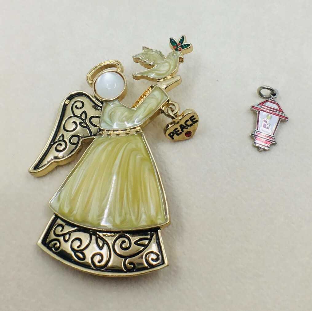 Guardian Angel Peace Enamel Christmas Pin Brooches Wo… - Gem