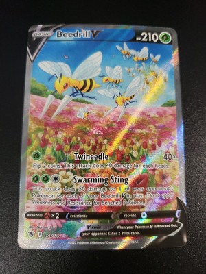 Beedrill V Alternate Full Art 161/189 NM Swsh10 Astral Radiance Holo ...
