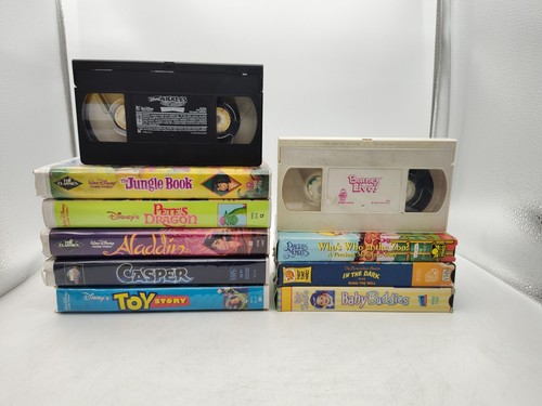 10 TAPE VHS LOT-Mixed Kids/Children's/Disney/ Cartoons/Barney/Family ...
