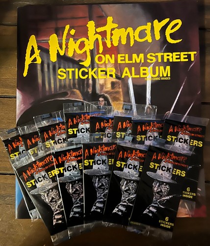 A Nightmare on Elm Street Sticker Album and 13 Unopened Packs of ...