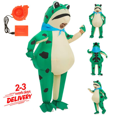 Adult Inflatable Frog Costume Halloween Anime Cosplay Fancy Dress Blow ...