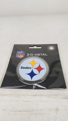 New NFL Pittsburgh Steelers Auto Home Heavy Duty Colored Metal Emblem ...