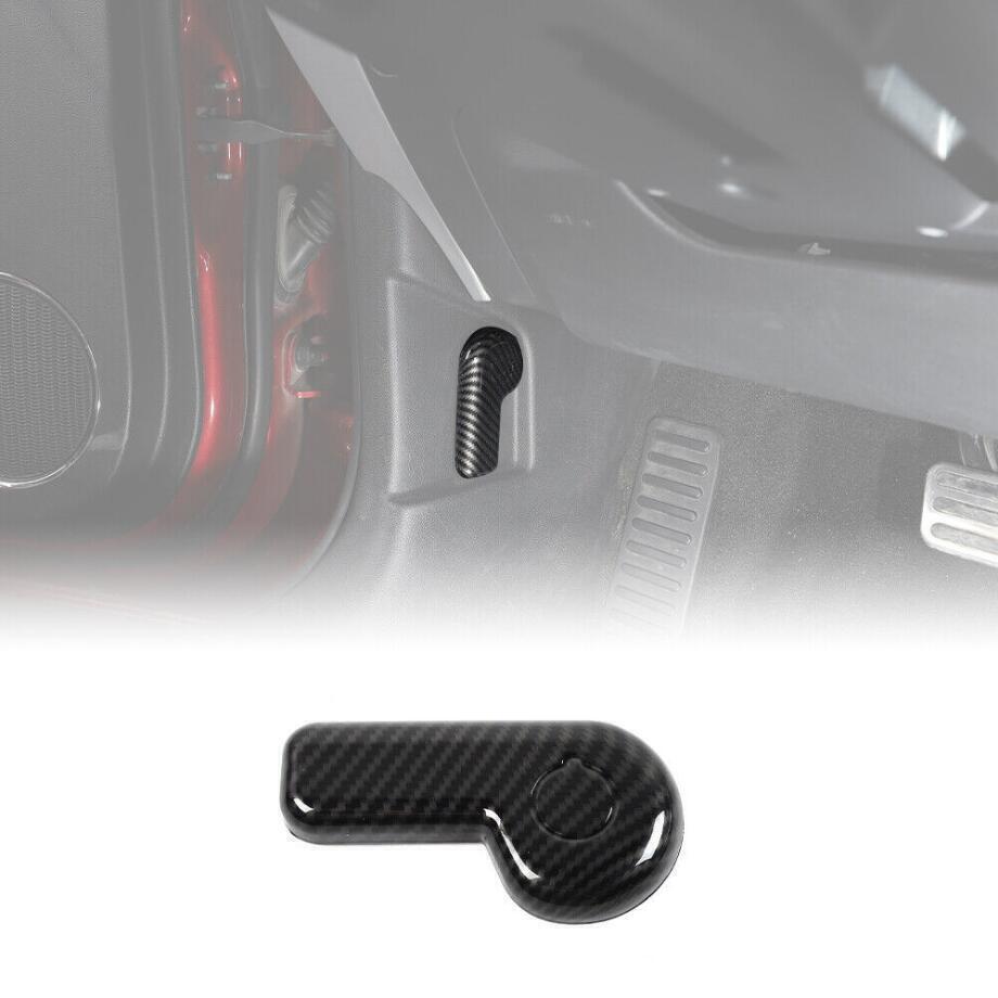 For Ford Mustang 2015-2022 ABS Carbon Engine Hood Switch Button Decor ...