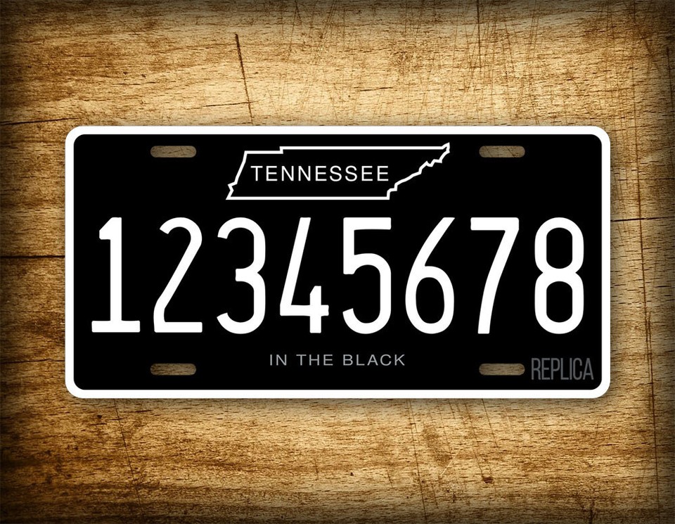 Personalized Tennessee In The Black License Plate 6x12 Custom Auto Tag ...