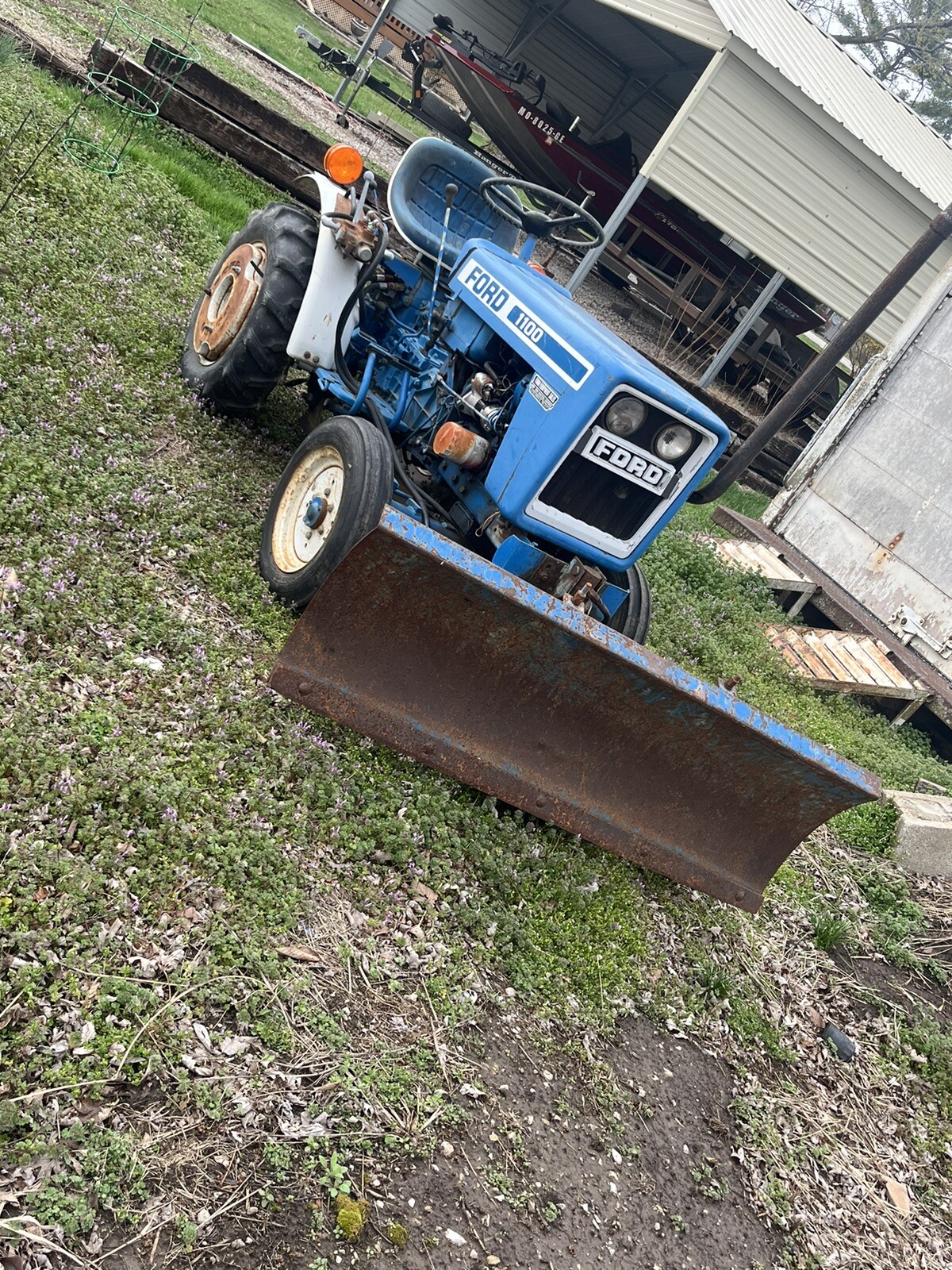 RUNNING FORD F-1100 TRACTOR WITH FORD 702 PLOW | eBay