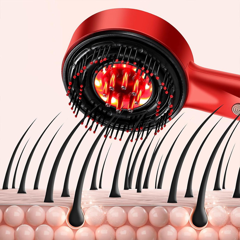 Electric Scalp Massage Comb Hair Growth, Red Light Therapy Brush Head ...