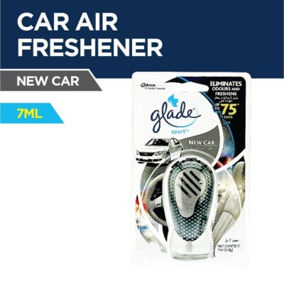 Glade Sport Car Air Freshener New Car Perfume Fragrance Vent Clip 7 ml ...